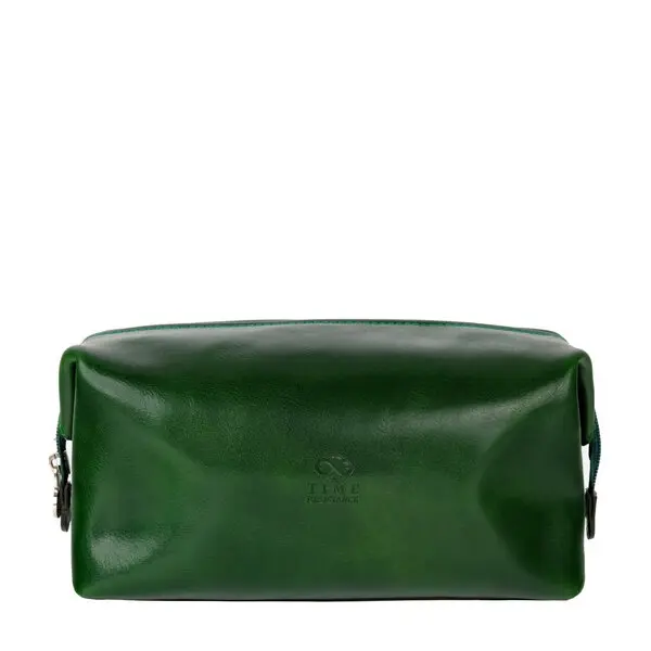 TIME RESISTANCE Leather Toiletry Bag Four Past Midnight