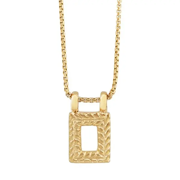 CORSO JEWELRY 22k Plated Laurel Pendant Necklace - Gold
