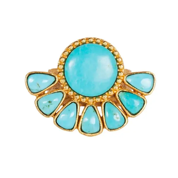 CHRISTINA GREENE Free Bird Ring In Turquoise