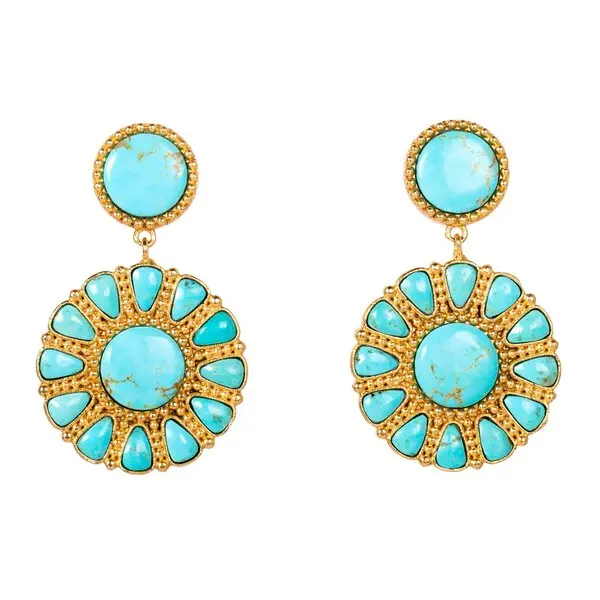 CHRISTINA GREENE Southwestern Statet Earring In Turquoise