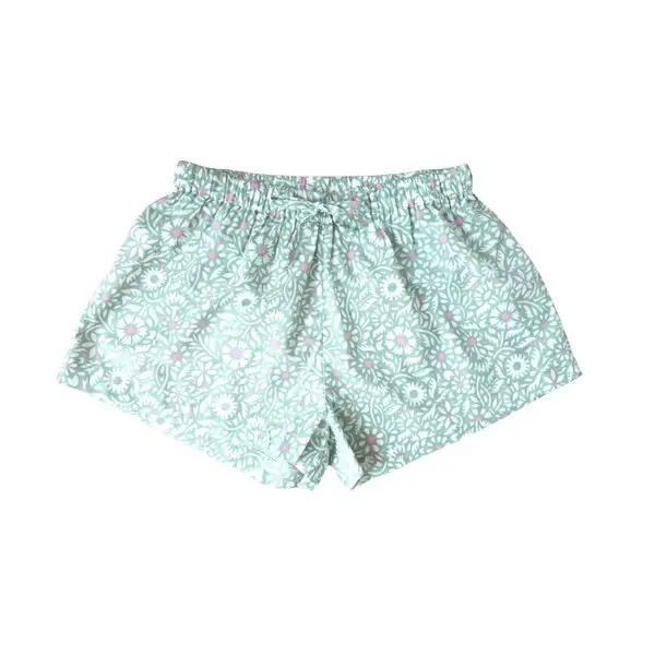 LIME TREE DESIGN Flora Pastel Print Cotton Sleep Shorts