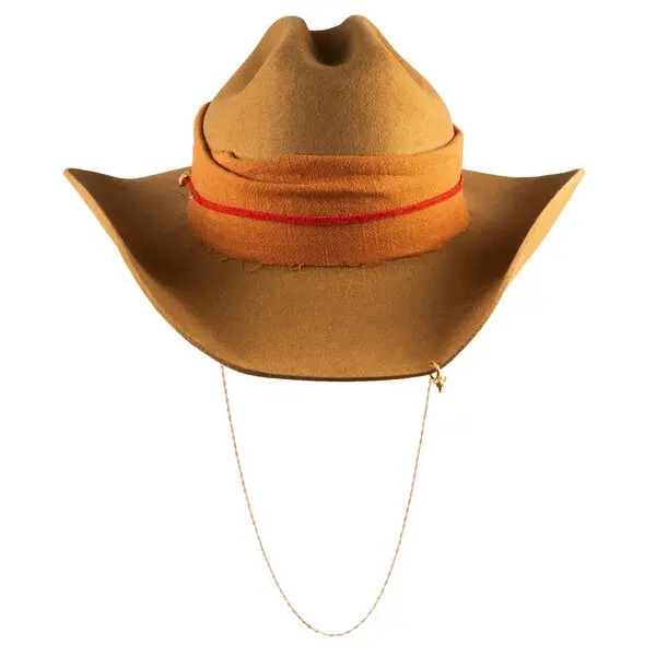 SHADED THE LABEL Looe Tan Cowboy Hat With Sterling Silver Jewellery - Brown