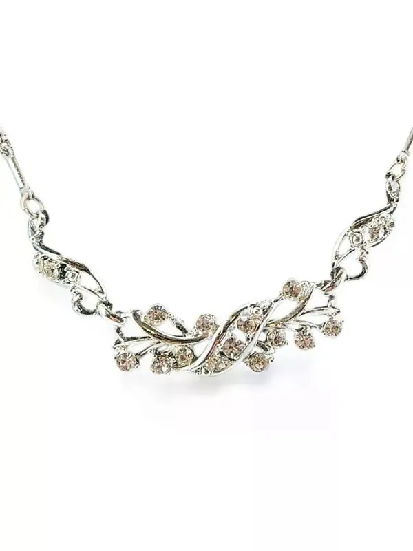 MADISON MAISON 1950s Rhinestone Vine-collar Necklace