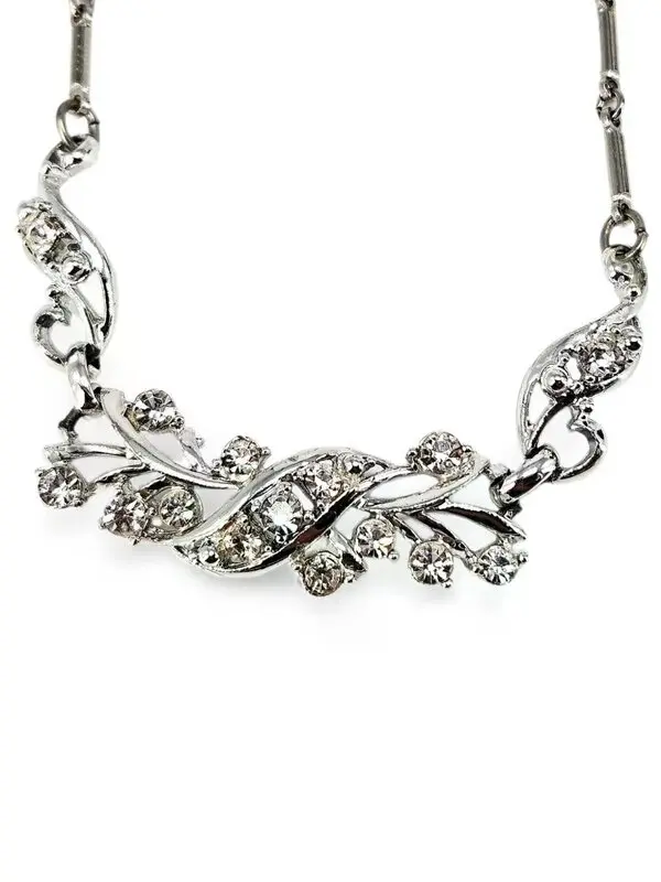 MADISON MAISON 1950s Rhinestone Vine-collar Necklace