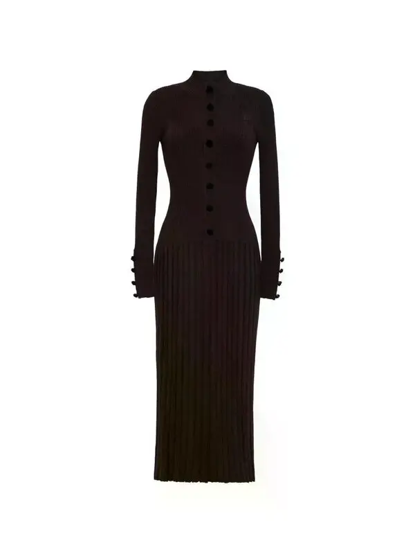 Cara Cara Ribbed-knit Midi Dress - Brown