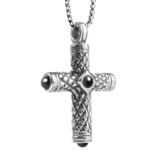 CORSO JEWELRY Cruzada Silver Obsidian