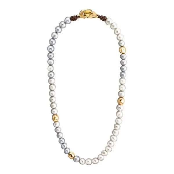 CORSO JEWELRY Amalfi Choker With Japanese And Tahitian Pearls - Gold