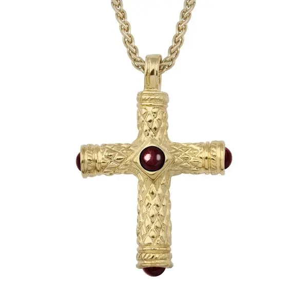CORSO JEWELRY Cruzada Gold Garnet - Red