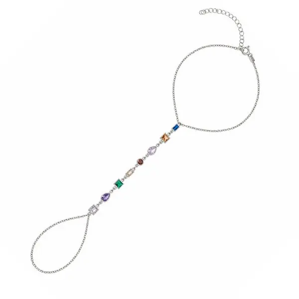 SPERO LONDON Sterling Silver Kaledioscope Hand Chain
