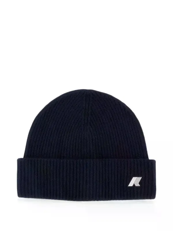 K-WAY Brice Logo-patch Beanie Hat - Blue