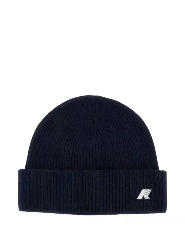 K-WAY Brice Logo-patch Beanie Hat - Blue
