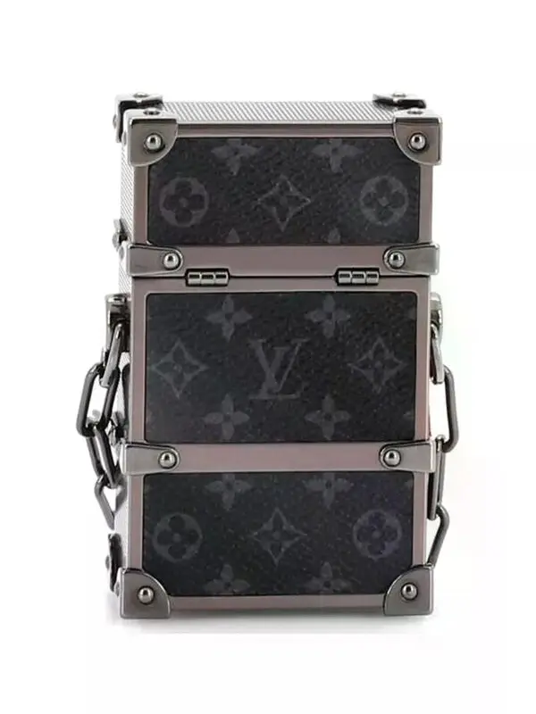 LOUIS VUITTON Trunk Box Pouch Monogram Eclipse Canvas Crossbody Bag - Black