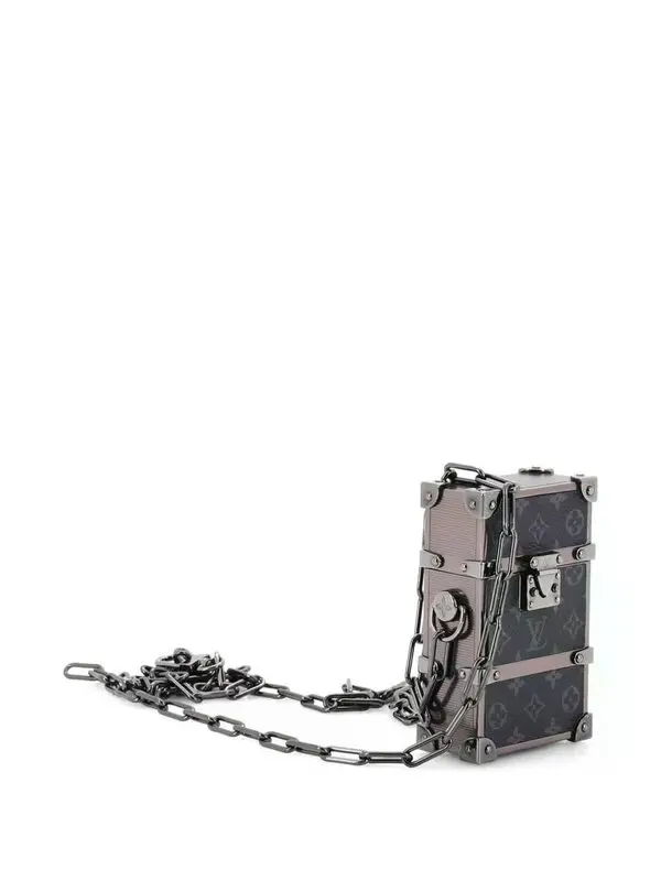 LOUIS VUITTON Trunk Box Pouch Monogram Eclipse Canvas Crossbody Bag