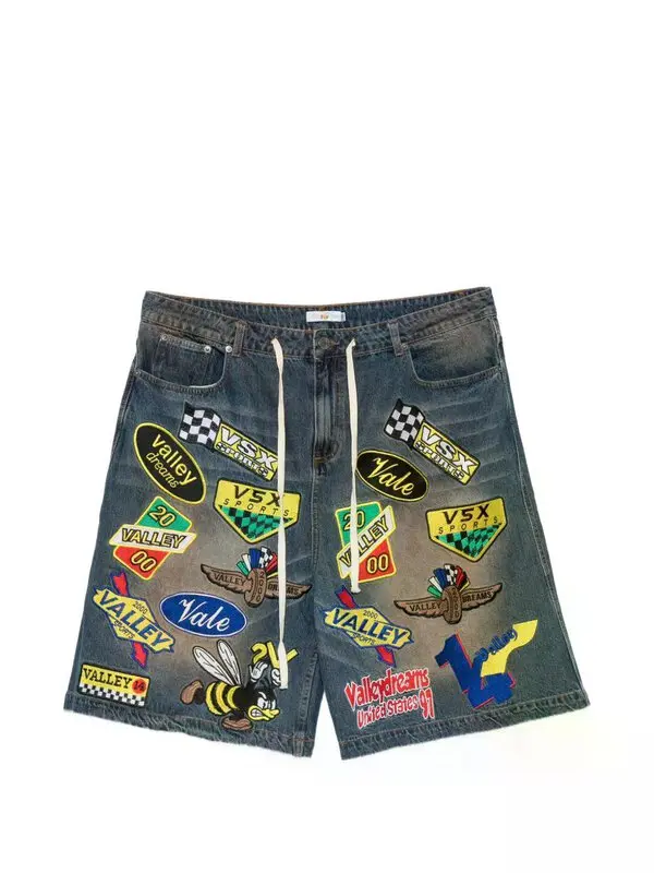 VALE FOREVER Patch-detail Drawstring Shorts