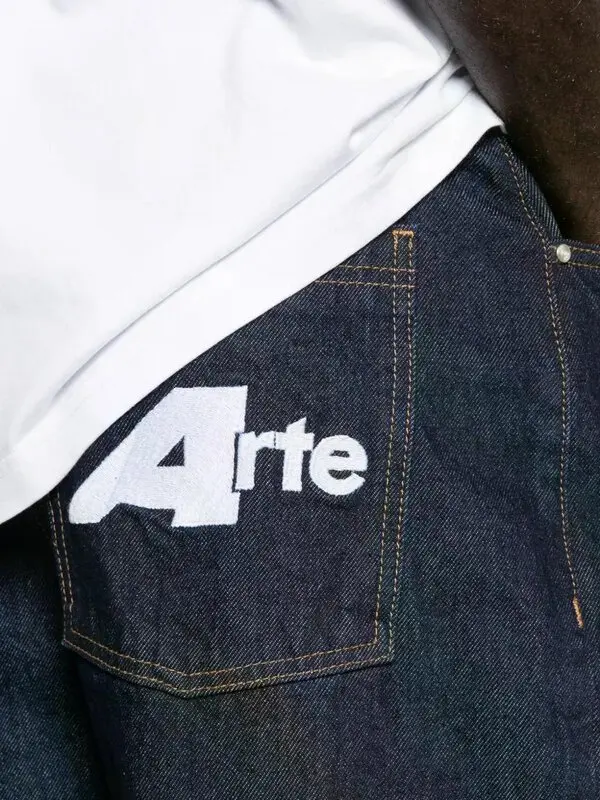 ARTE ANTWERP Logo Embroidered Belt-loop Jeans