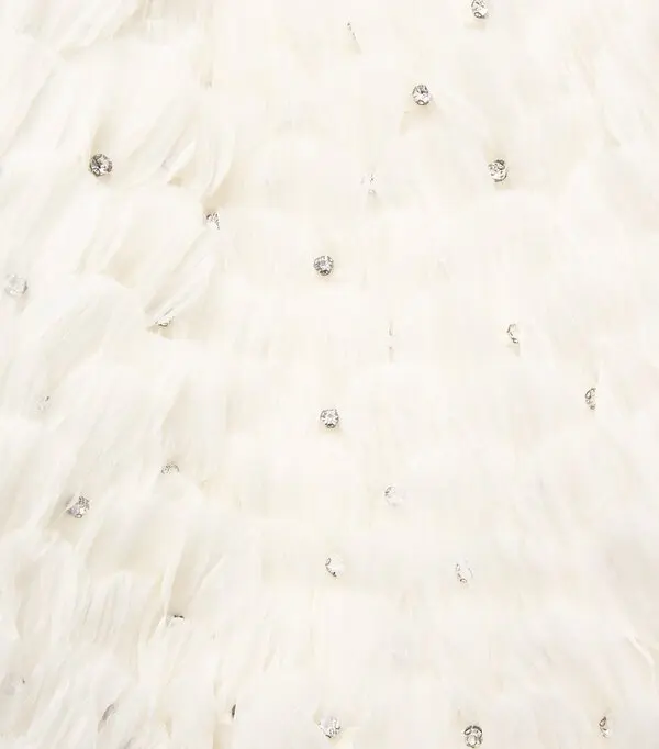 Stella McCartney Silk Embellished Strapless Mini Dress