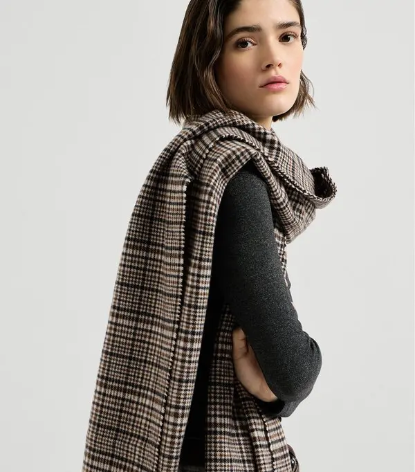 Brunello Cucinelli Cashmere Check Scarf