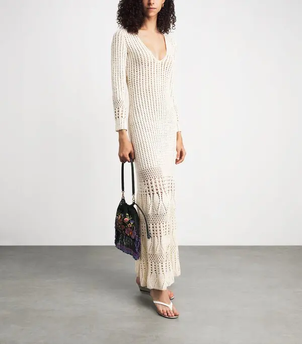 Escvdo Crochet Reflejo Midi Dress