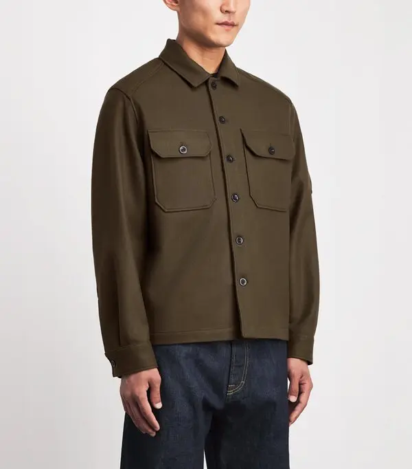 C.P. COMPANY Virgin Wool-blend Lens Overshirt