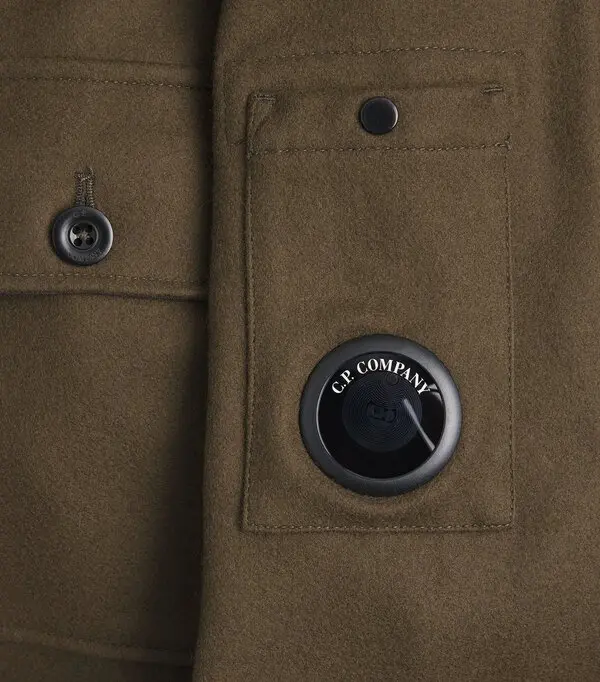 C.P. COMPANY Virgin Wool-blend Lens Overshirt