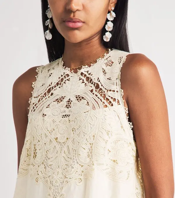 Ulla Johnson Linen Embroidered Coralite Midi Dress