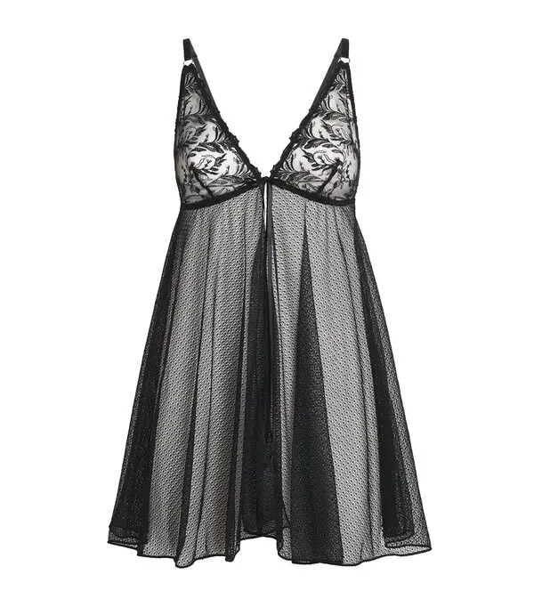 AUBADE Lace Hidden Treasure Babydoll - Black