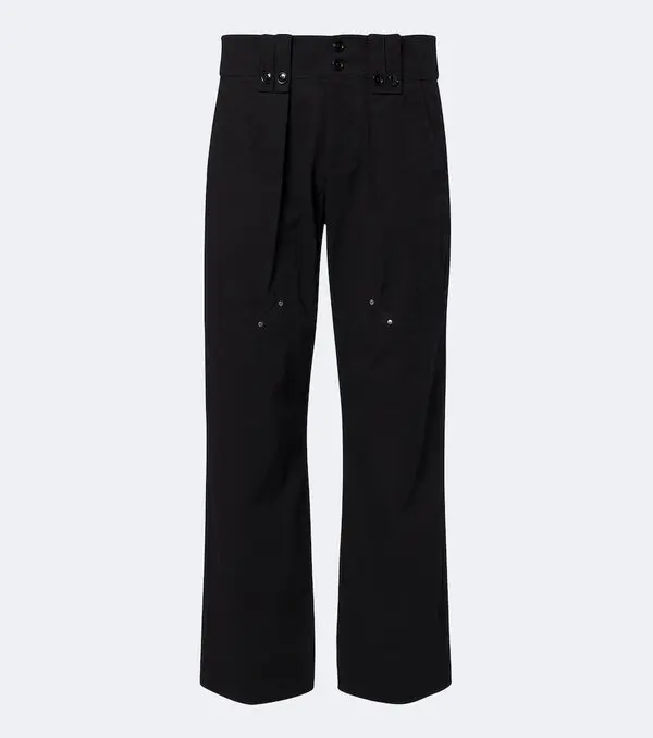 Isabel Marant Étoile Amandine Pleated Cotton-blend Straight Pants - Black