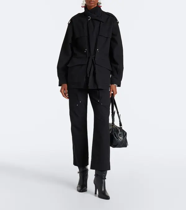 Isabel Marant Étoile Amandine Pleated Cotton-blend Straight Pants