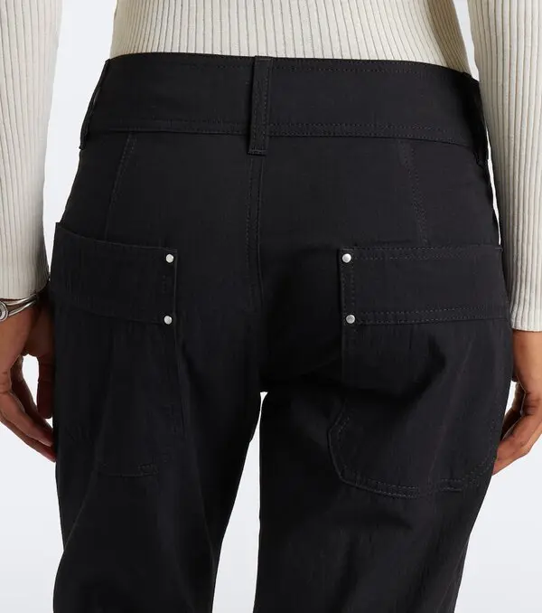 Isabel Marant Étoile Amandine Pleated Cotton-blend Straight Pants