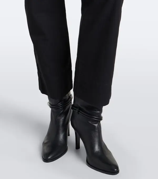 Isabel Marant Étoile Amandine Pleated Cotton-blend Straight Pants