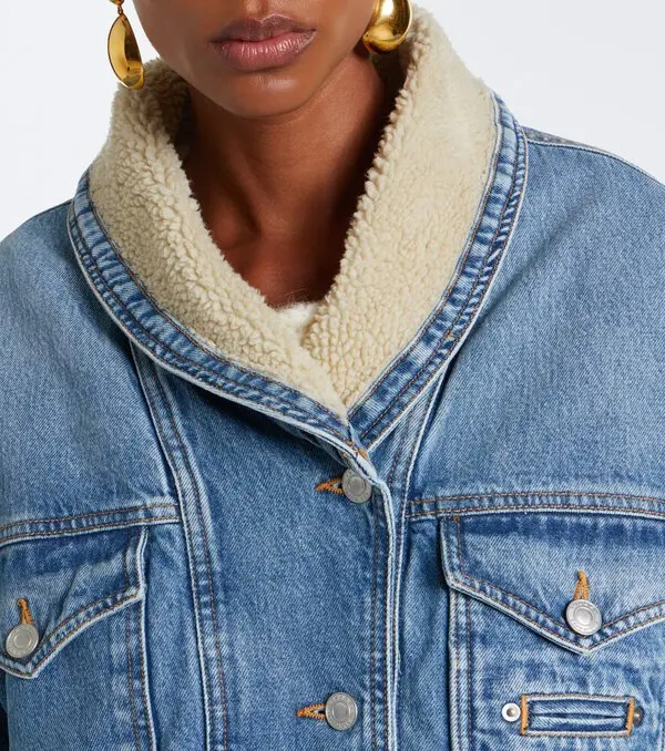 Isabel Marant Étoile Pimia Fleece-trimmed Denim Jacket