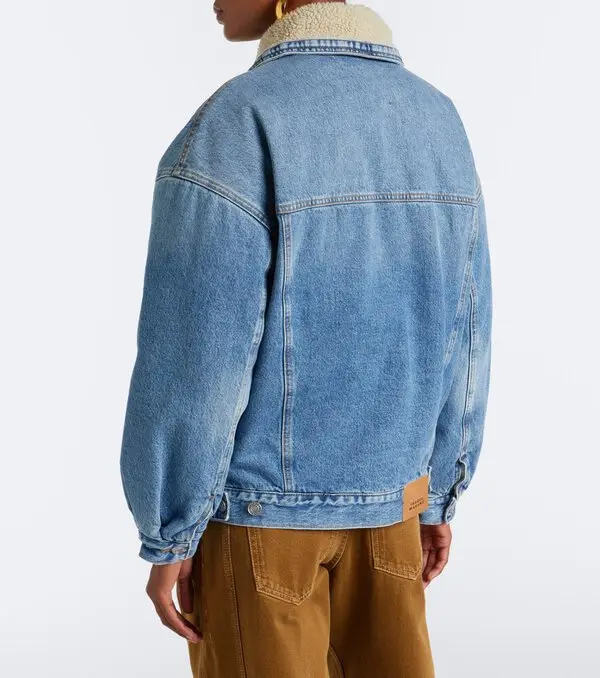 Isabel Marant Étoile Pimia Fleece-trimmed Denim Jacket