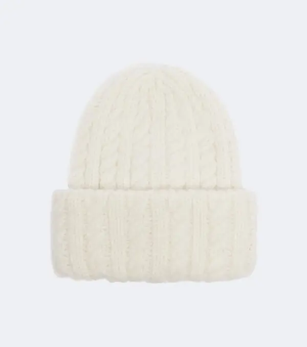 Moncler Cable-knit Alpaca And Wool-blend Beanie