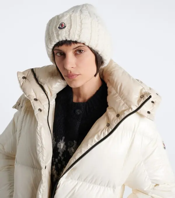 Moncler Cable-knit Alpaca And Wool-blend Beanie