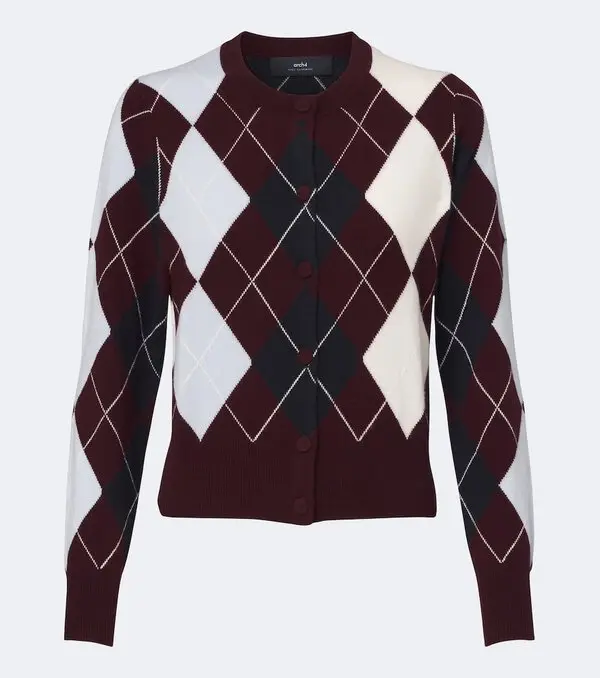 Arch4 Claridges Argyle Cashmere Cardigan - Multicoloured