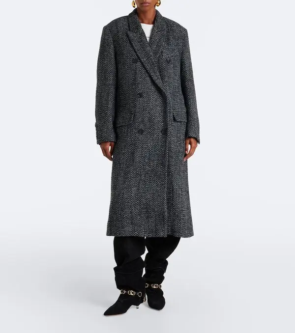 MARANT ETOILE Pilda Herringbone Double-breasted Coat