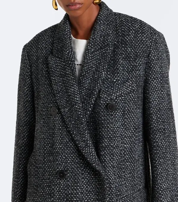 MARANT ETOILE Pilda Herringbone Double-breasted Coat