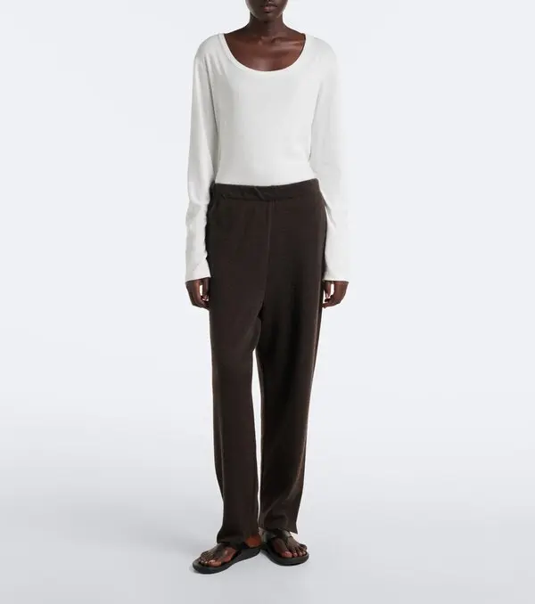 THE ROW Parvi Cashmere Wide-leg Pants