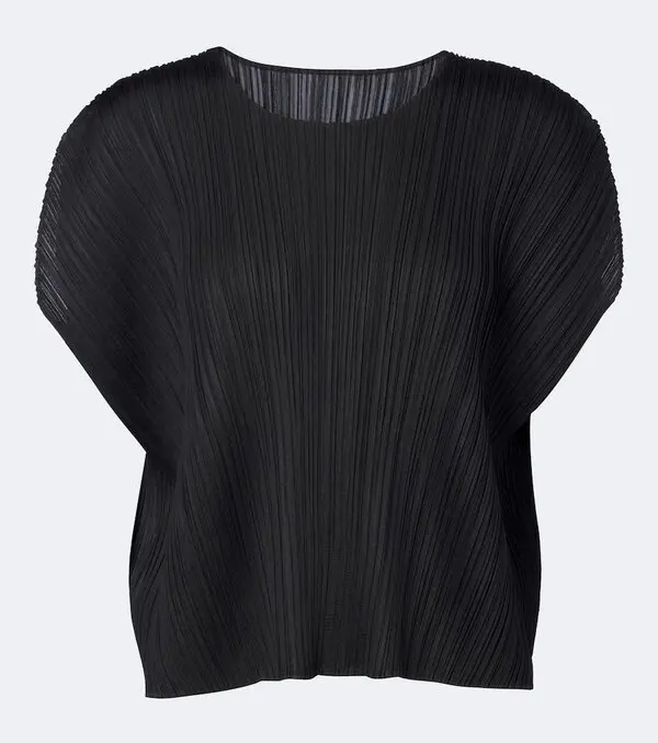 Issey Miyake Monthly Colors: July Pleated Top - Black