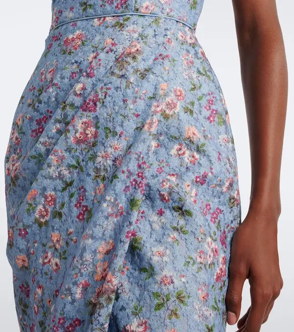 MARKARIAN Marla Floral Lace Bustier Dress
