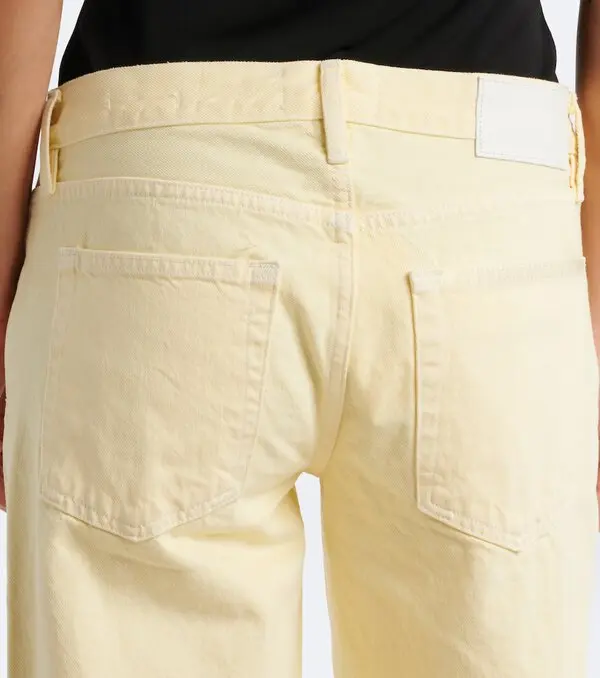 FRAME Gray Wide-leg Jeans