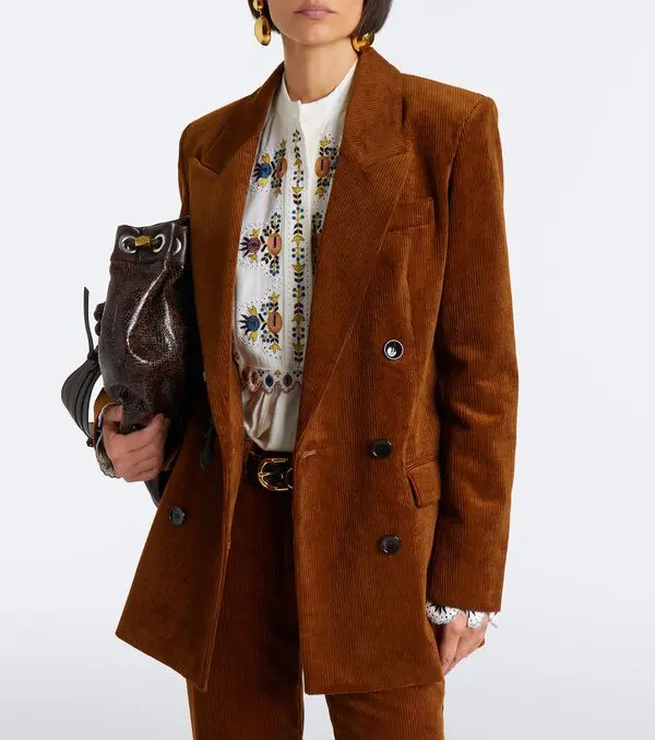 MARANT ETOILE Rasma Cotton And Linen Corduroy Blazer