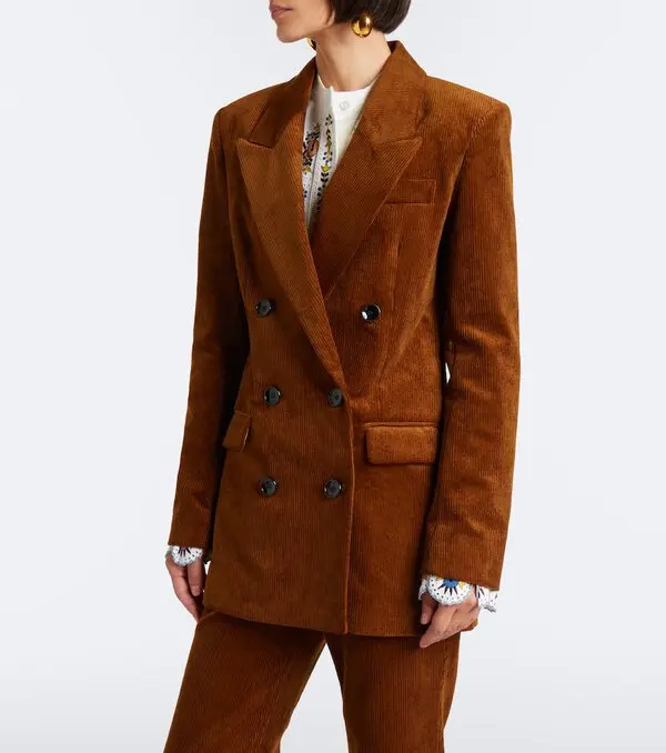 MARANT ETOILE Rasma Cotton And Linen Corduroy Blazer