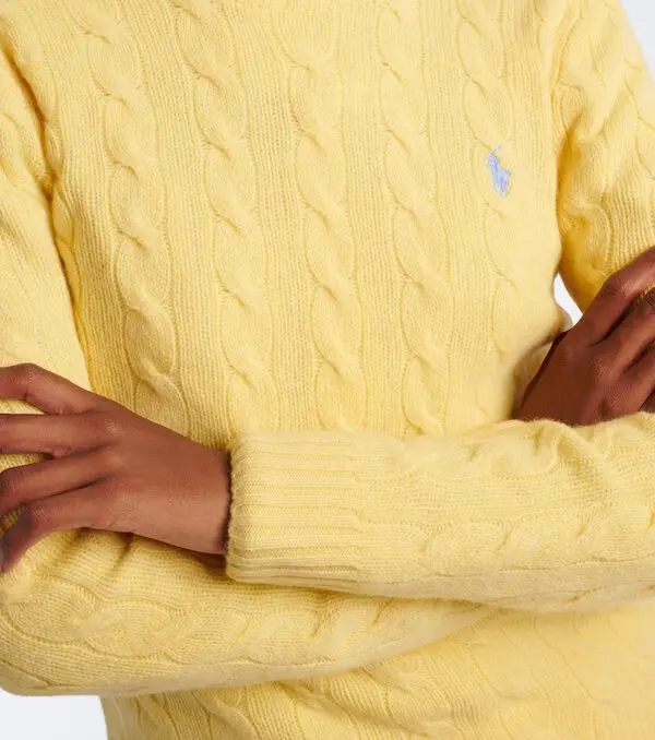 Polo Ralph Lauren Cable-knit Wool And Cashmere Sweater - Yellow