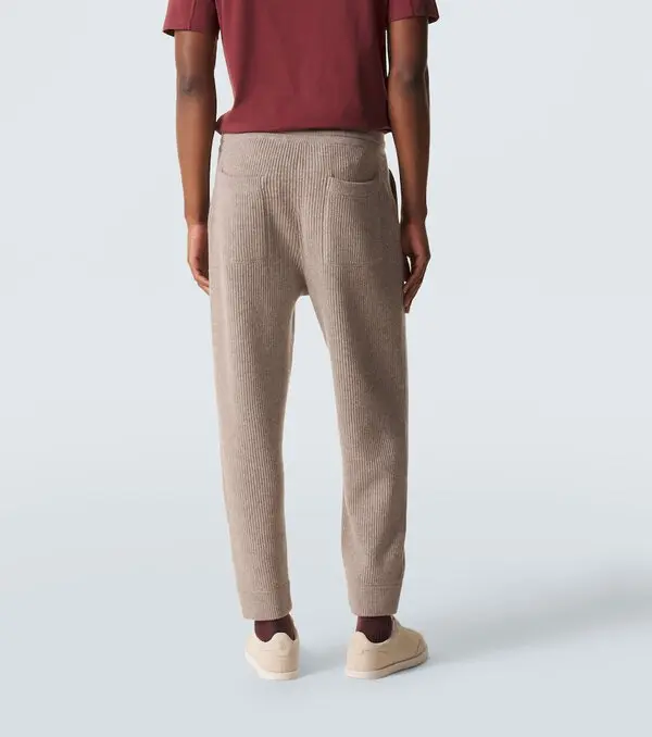 Brunello Cucinelli Ribbed-knit Cashmere Sweatpants