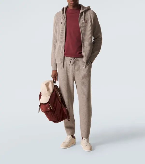 Brunello Cucinelli Ribbed-knit Cashmere Sweatpants