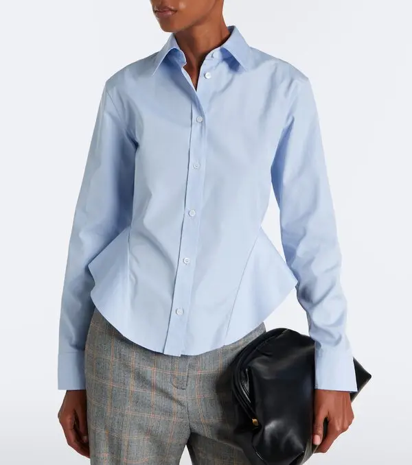 Stella McCartney Peplum Cotton Poplin Shirt