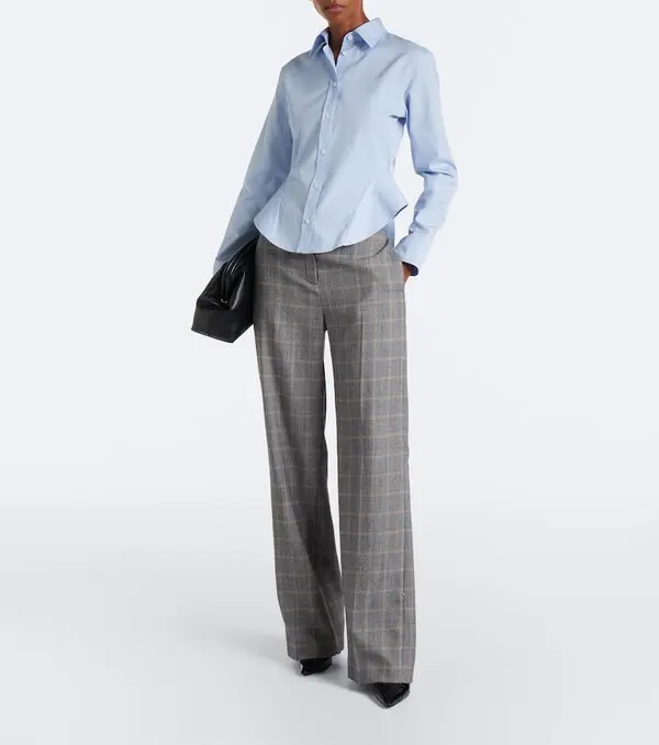 Stella McCartney Peplum Cotton Poplin Shirt