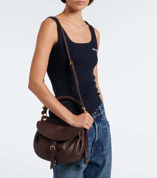 Miu Miu Rendez-vous Leather Shoulder Bag