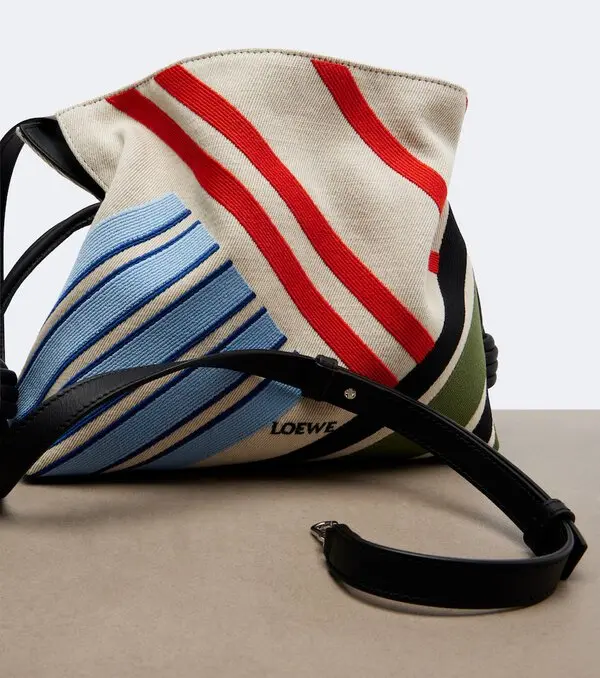 Loewe Flamenco Medium Embroidered Canvas Clutch - Multicoloured